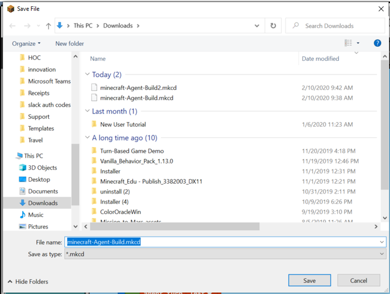 Managing Projects in Code Builder for MakeCode – Minecraft Education