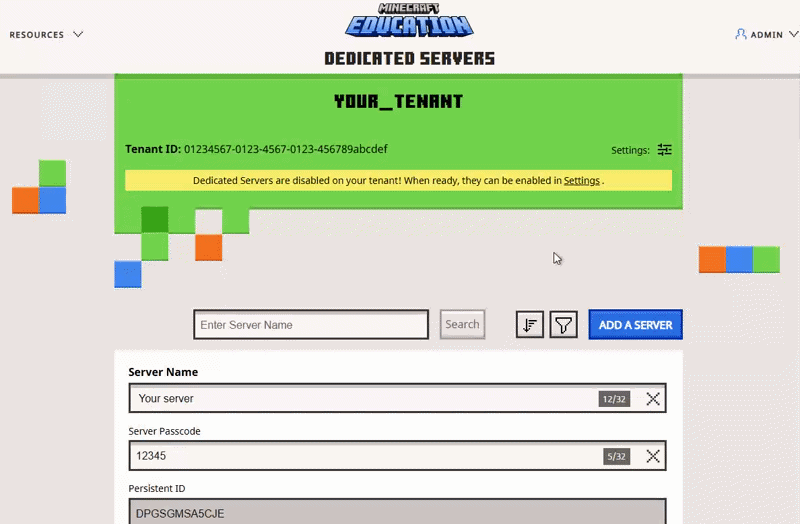 The Dedicated Server Admin Portal is here! – Minecraft Education